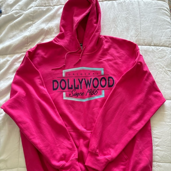 Tops | Dollywood Dolly Parton Official Theme Park Merch Hot Pink Hoodie ...